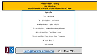GSA Schedule - Requirements, Proposal Prep and - What's Next? | PPTX