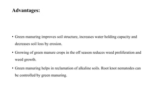 A.Vasanth , donbosco college of agriculture ROLE OF GREEN MANURE AND ...