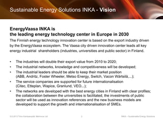 Sustainabel energy solutions INKA | PPT