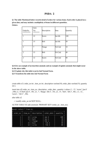 Vaastav talwar a010145020052 adbms psda vaastav talwar | PDF ...