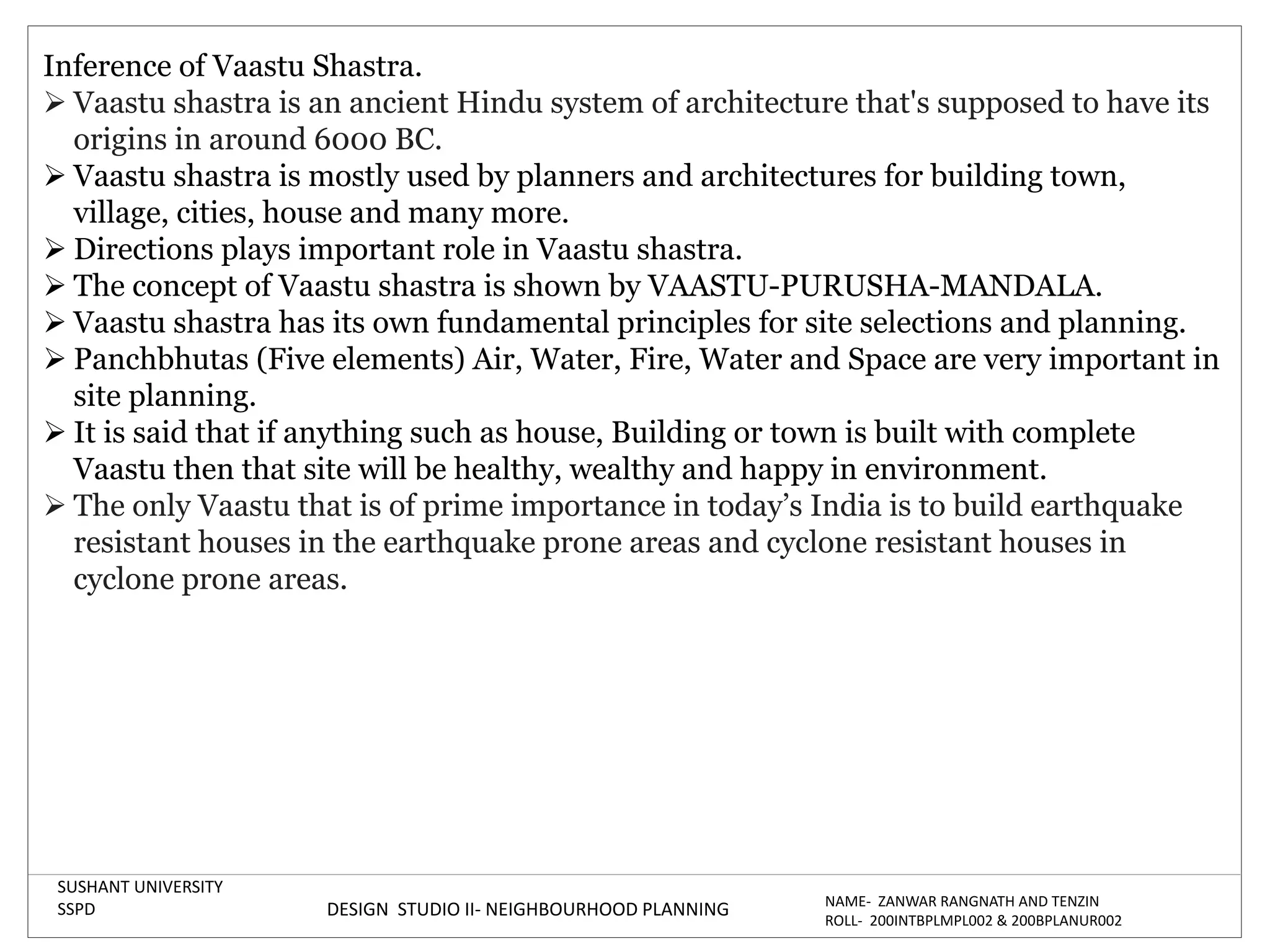 Vaastu and manasara | PPTX