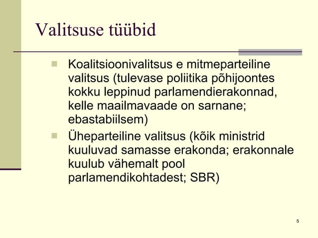 Vabariigi valitsus. 9. klass | PPT