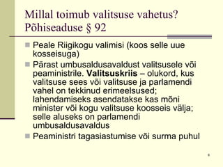 Vabariigi valitsus. 9. klass | PPT