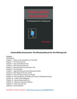 Vulnerability Assessment: The Missing Manual for the Missing Link | PDF