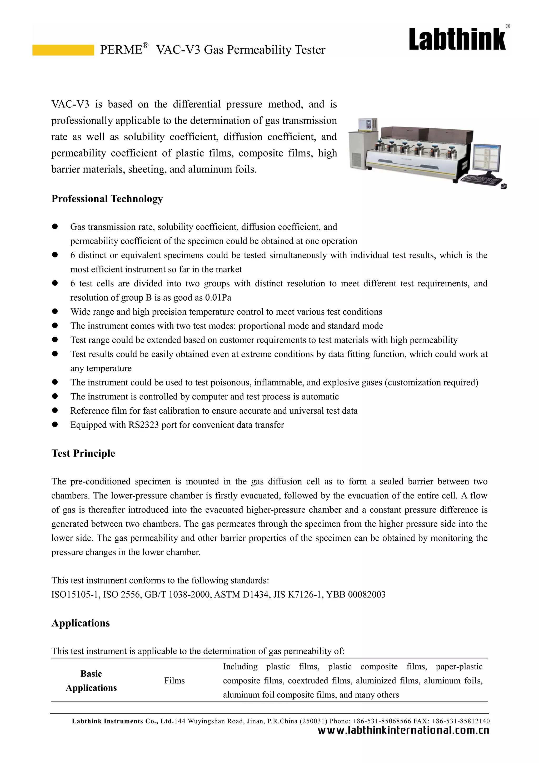 VAC-V3-Gas-Permeability-Tester | PDF