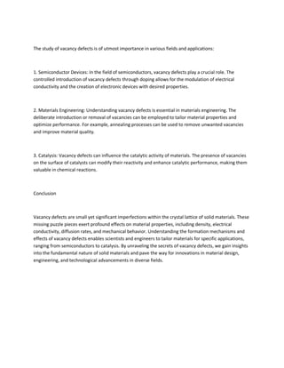 Vacancy defect | PDF