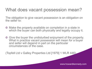 Vacant Possession | PPTX