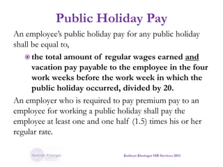 Vacation and Public Holiday Pay | PPTX