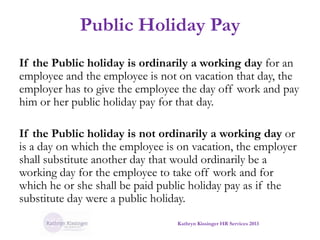 Vacation and Public Holiday Pay | PPTX