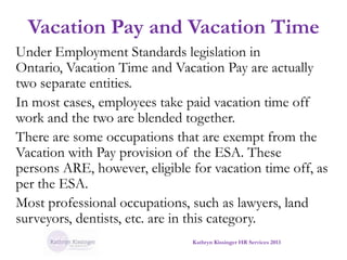 Vacation and Public Holiday Pay | PPTX