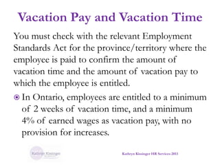 Vacation and Public Holiday Pay | PPTX