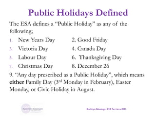 Vacation and Public Holiday Pay | PPTX