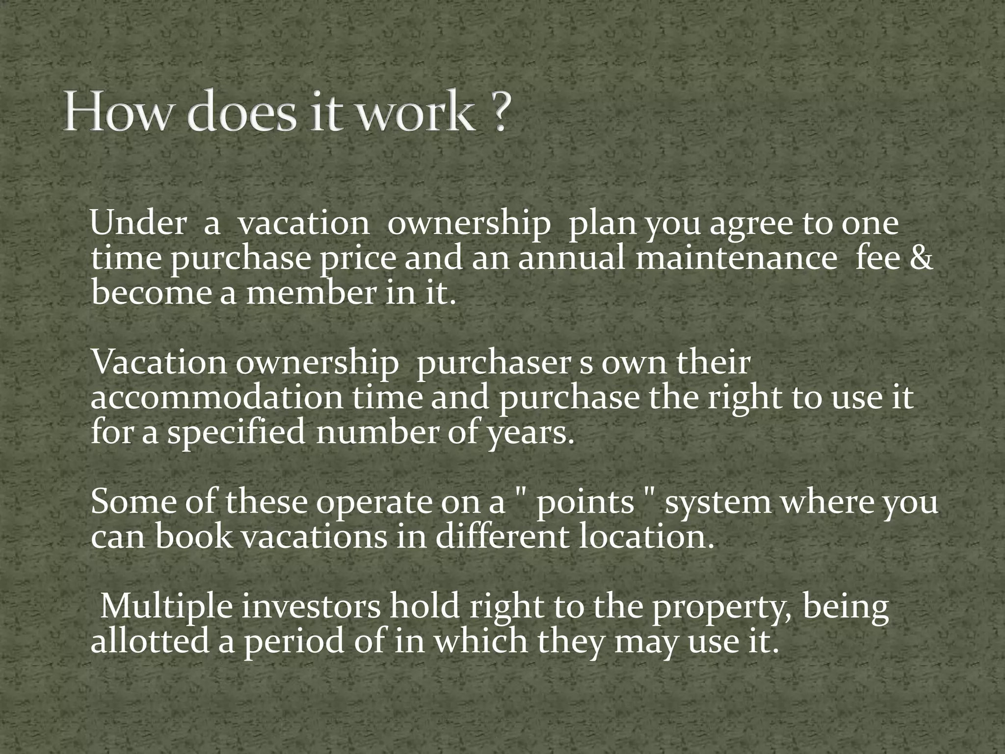 Vacation ownership | PPTX