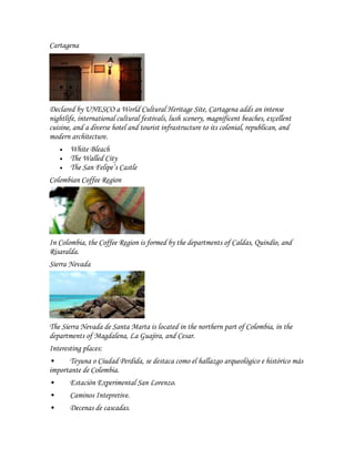 Vacations in colombia | DOCX