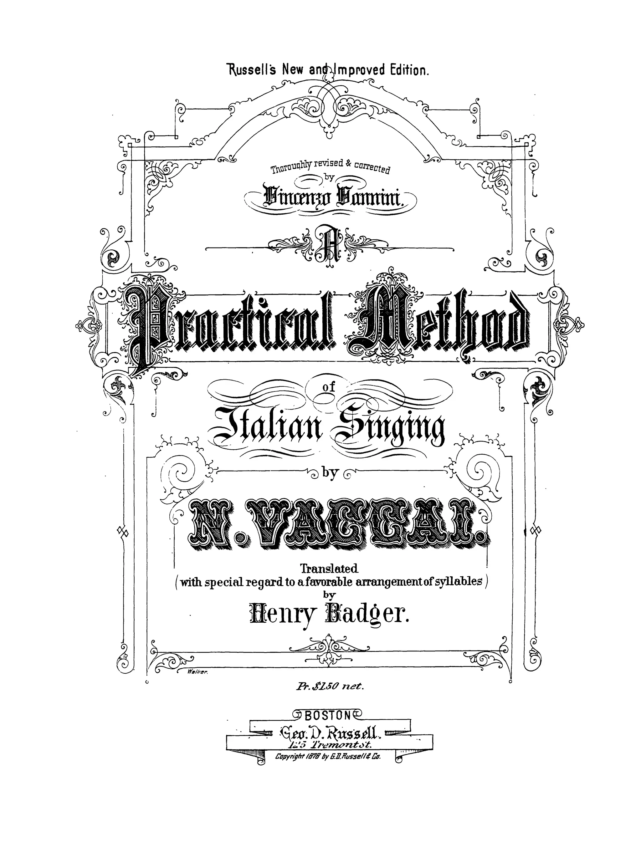 Vaccai, n. a practical method of italian singing | PDF