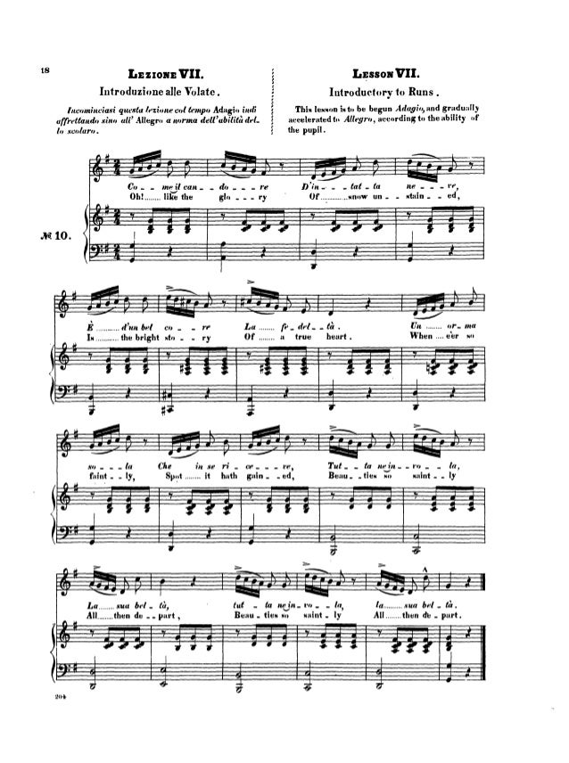 Vaccai, n. a practical method of italian singing