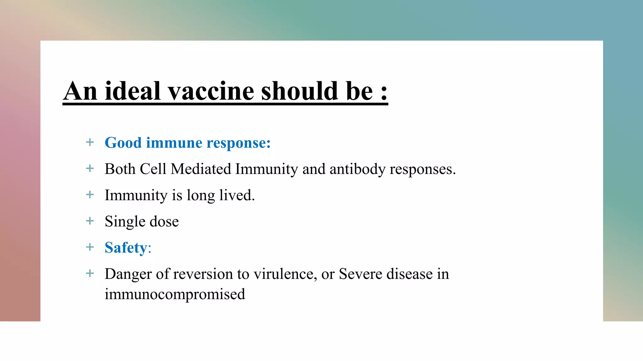 Vaccination Principle, Types and Application | PPTX
