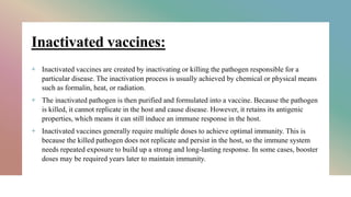 Vaccination Principle, Types and Application | PPTX