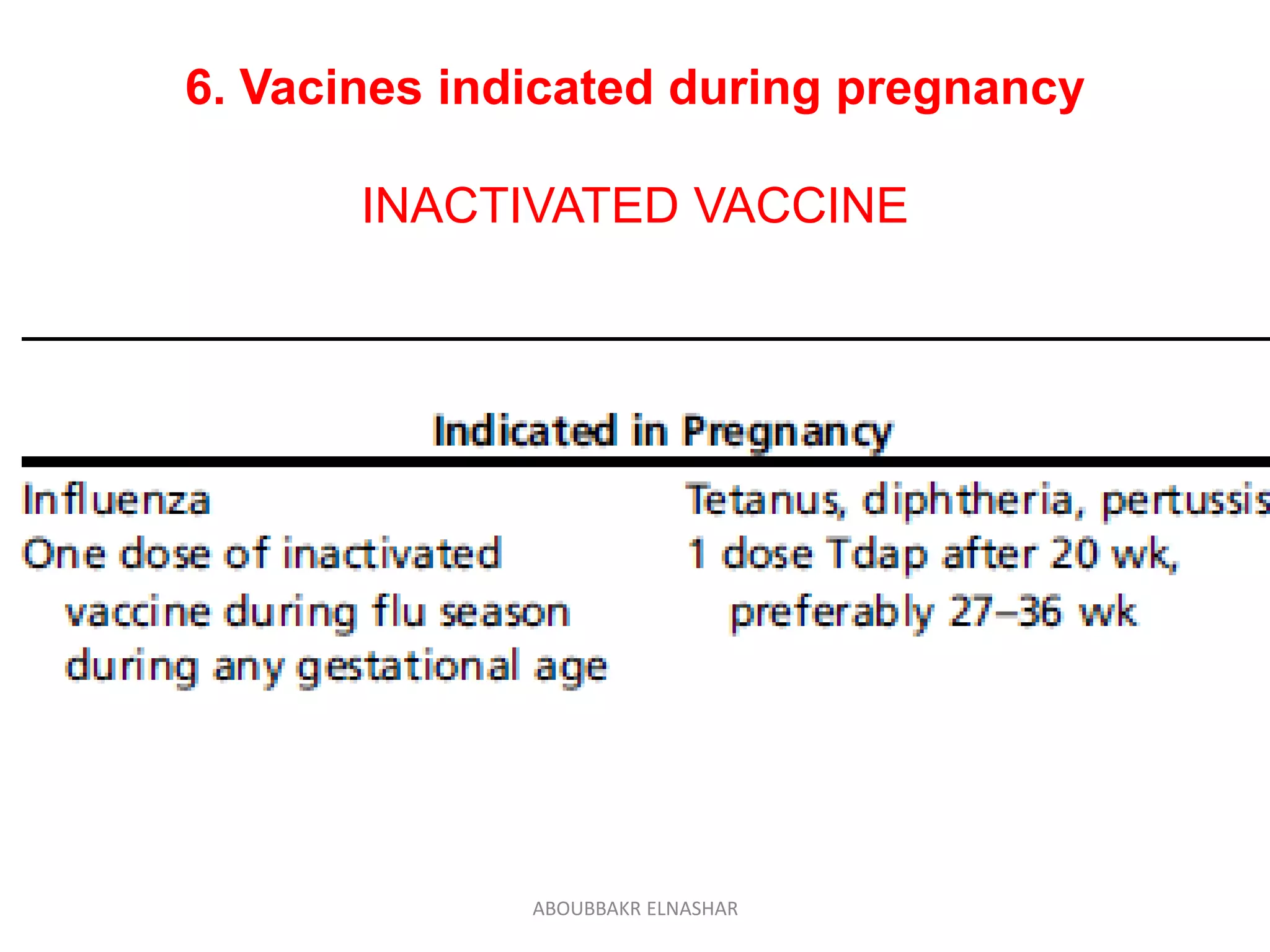 Vaccination and pregnancy | PDF