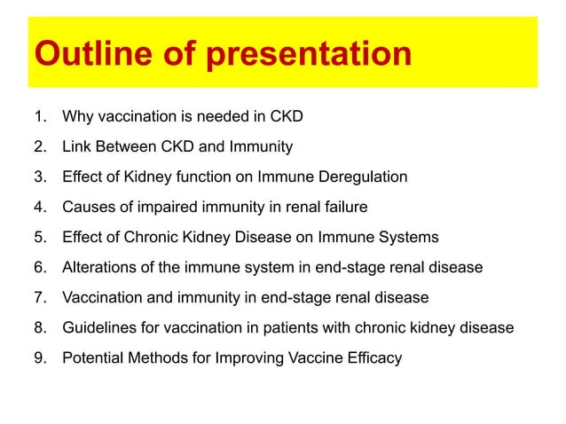 Vaccination in CKD patients | PPTX