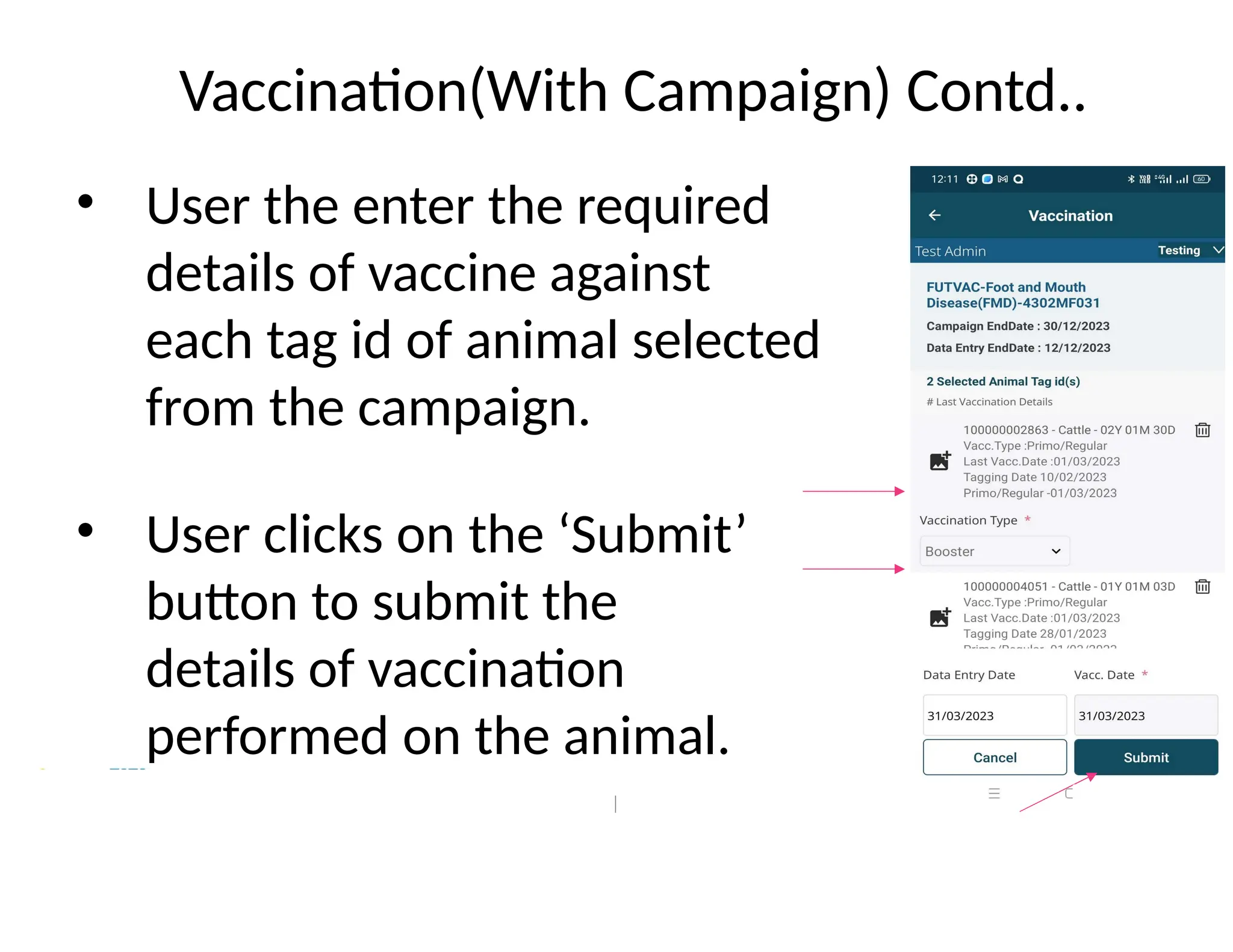 Vaccination modules of difference animals | PPT