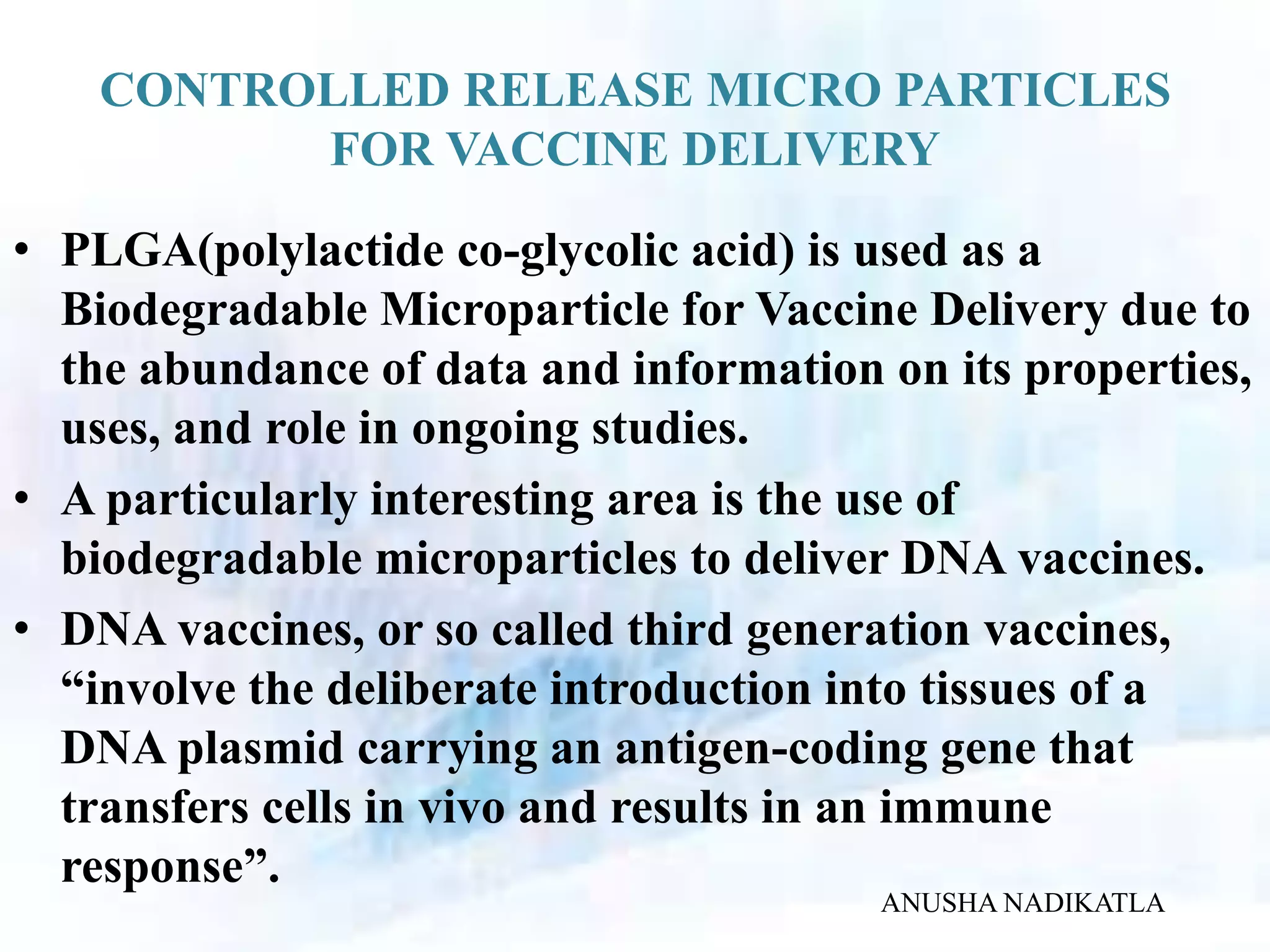 VACCINE DRUG DELIVERY SYSTEMS | PPTX