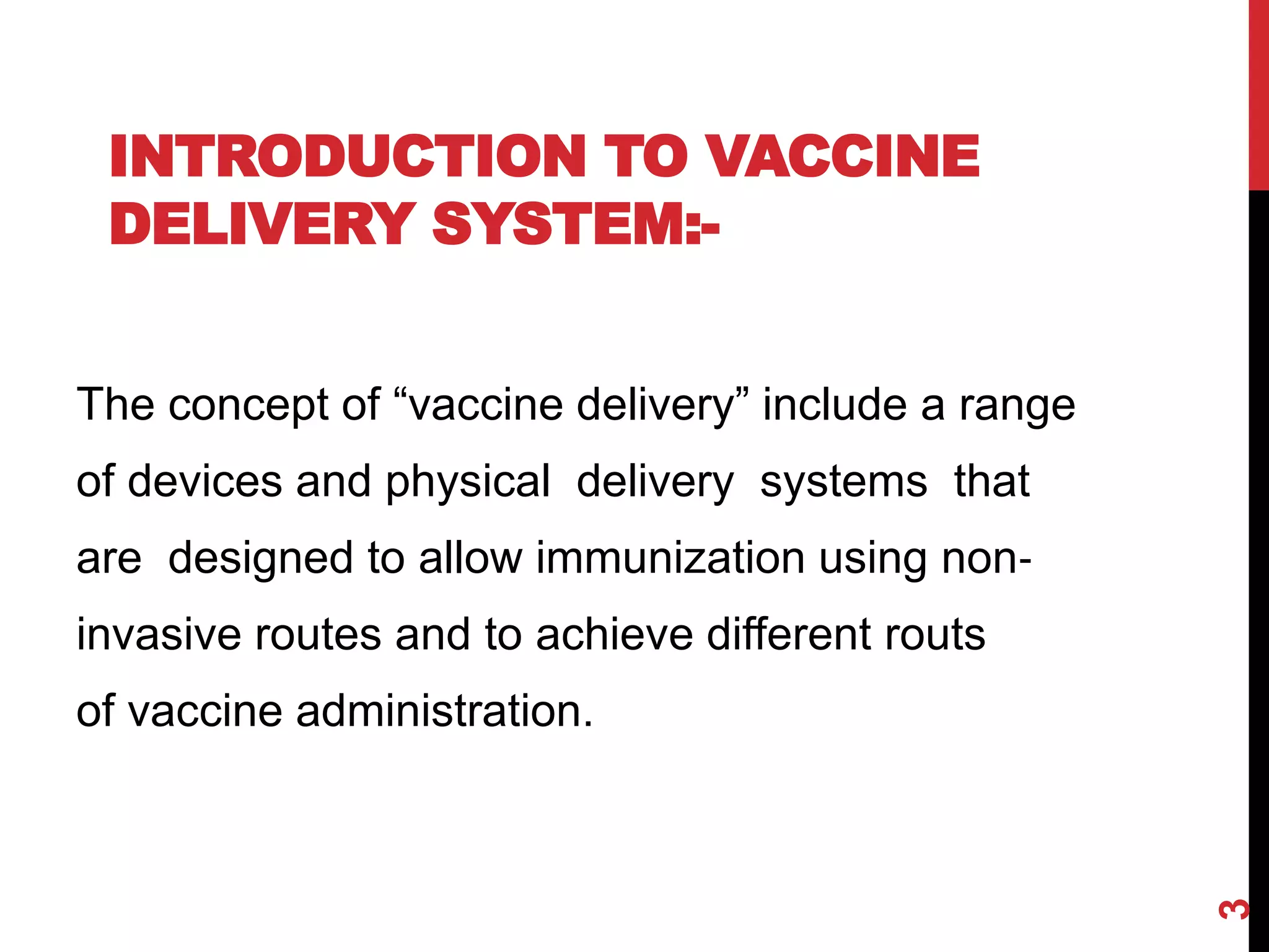 Vaccine delivery systems First Year M. Pharmacy. | PDF