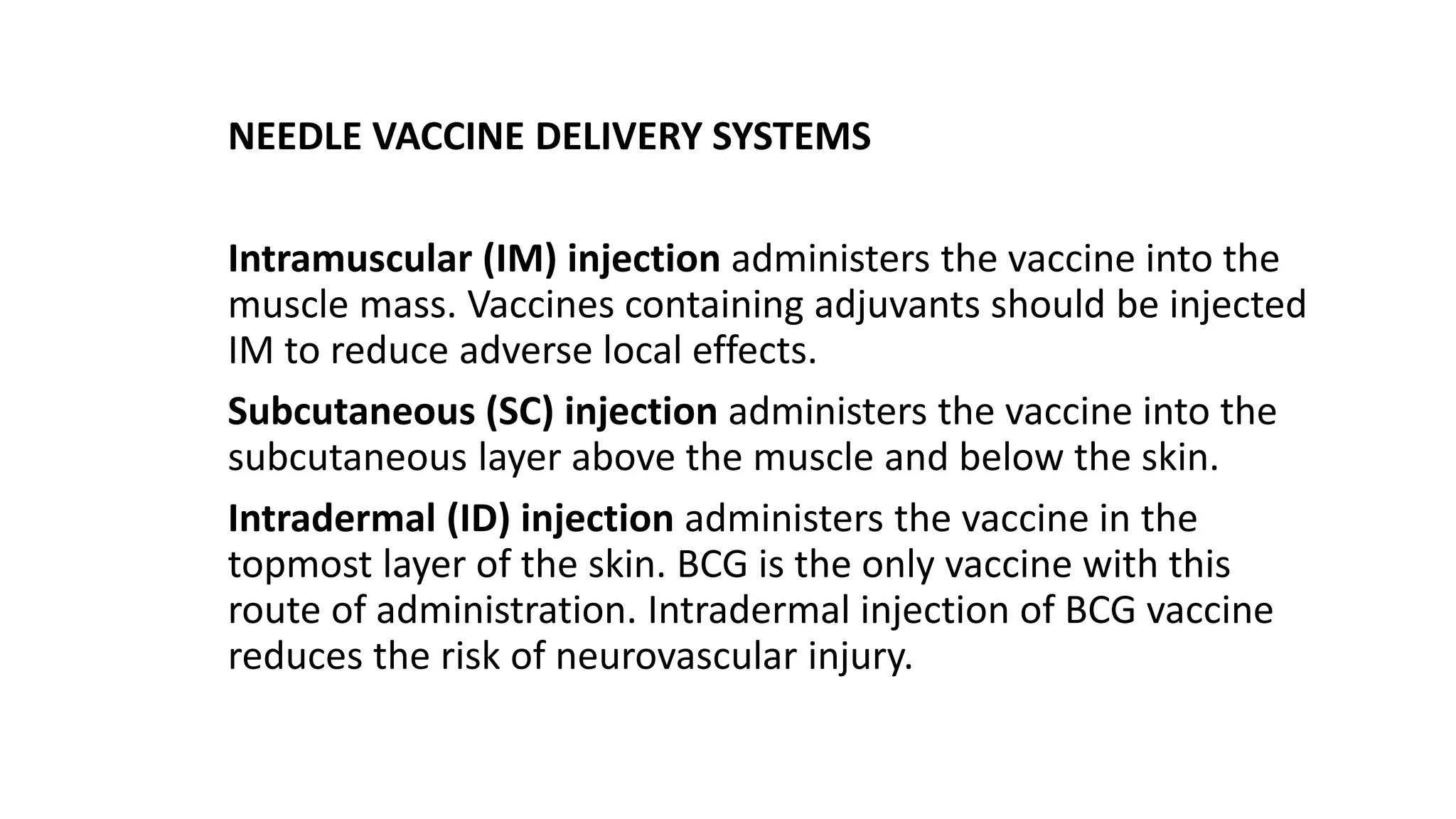 Vaccine Drug Delivery Systems | PPTX