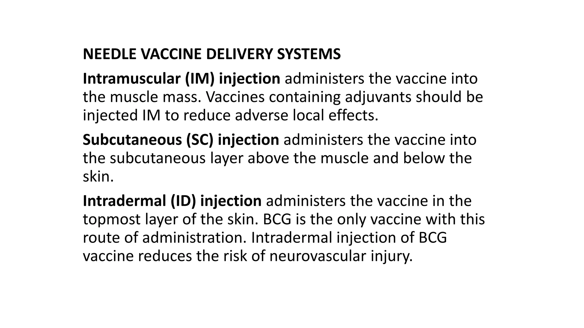 Vaccine Drug Delivery Systems | PPTX