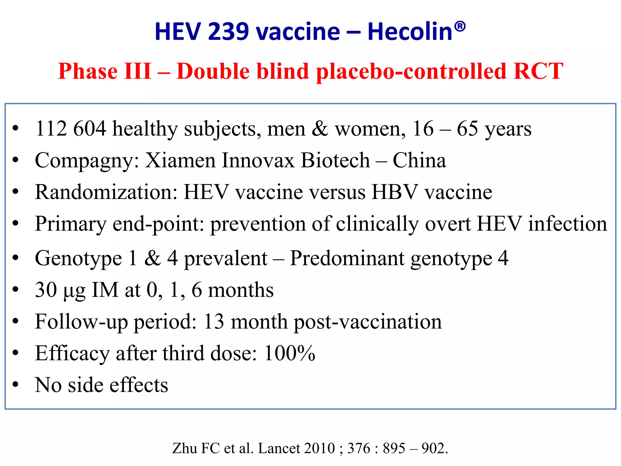 Vaccine of hepatitis E virus | PPTX | Infectious Diseases | Diseases ...