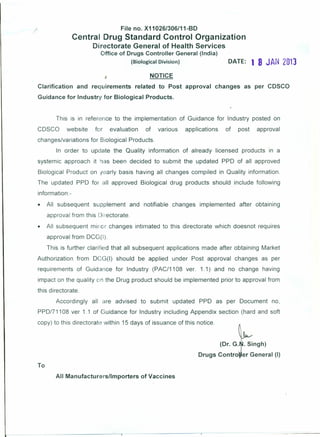 Vaccine post approval for industry for biological products 2013 | PDF