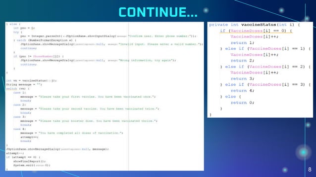VACCINE REGISTRATION SYSTEM USING JAVA LANGUAGE | PPT