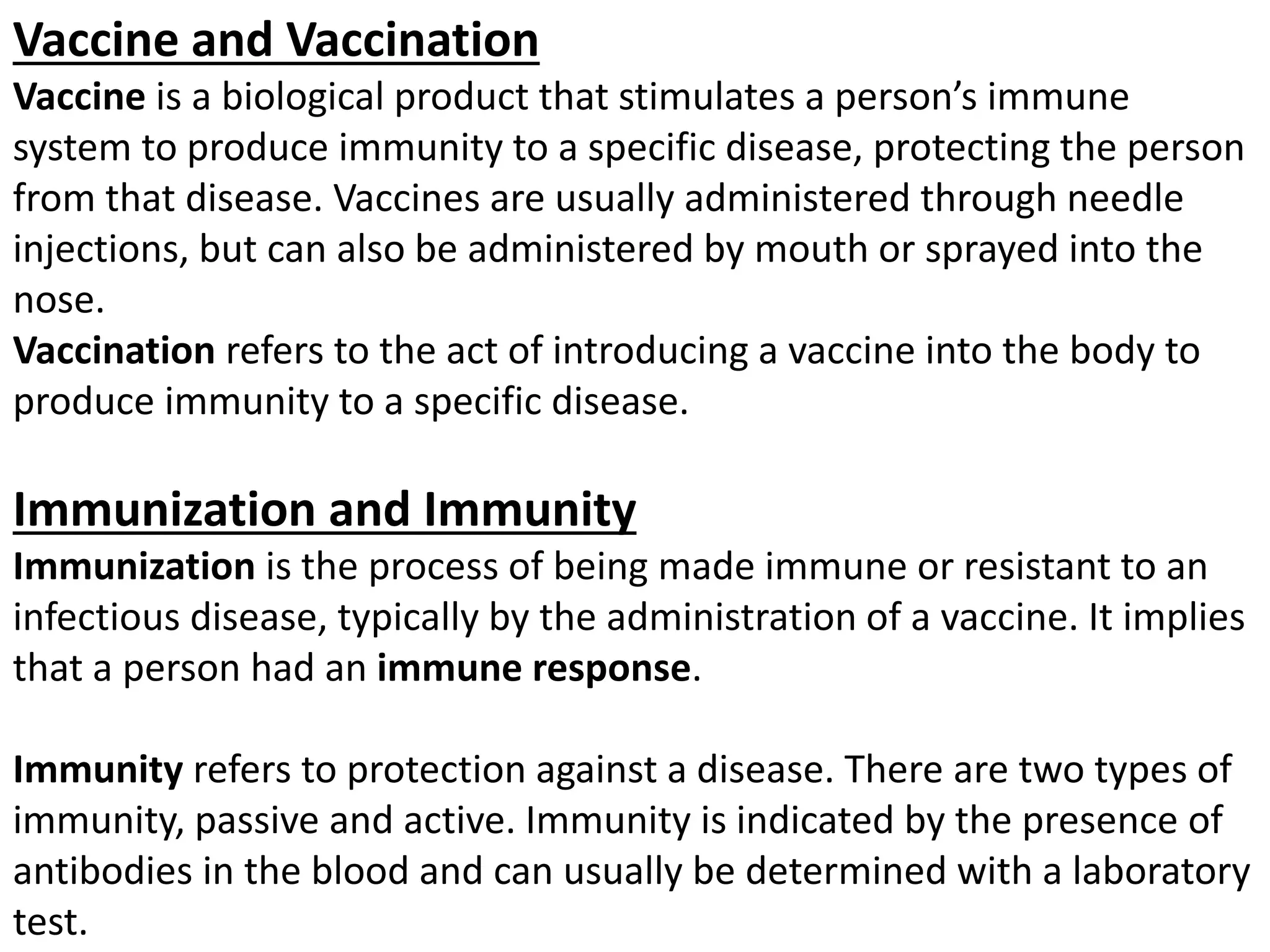 Vaccines and Type of Vaccines | PPTX