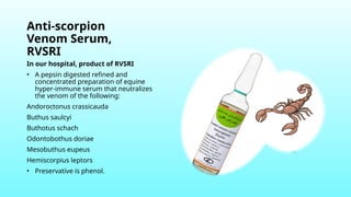 Common Venom Sera, Equines & Immunoglobuins used in Our Hospital.pptx
