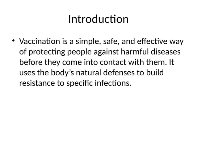 Vaccines And Immunization Presentation Pptx