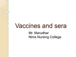 Vaccines and sera | PPTX