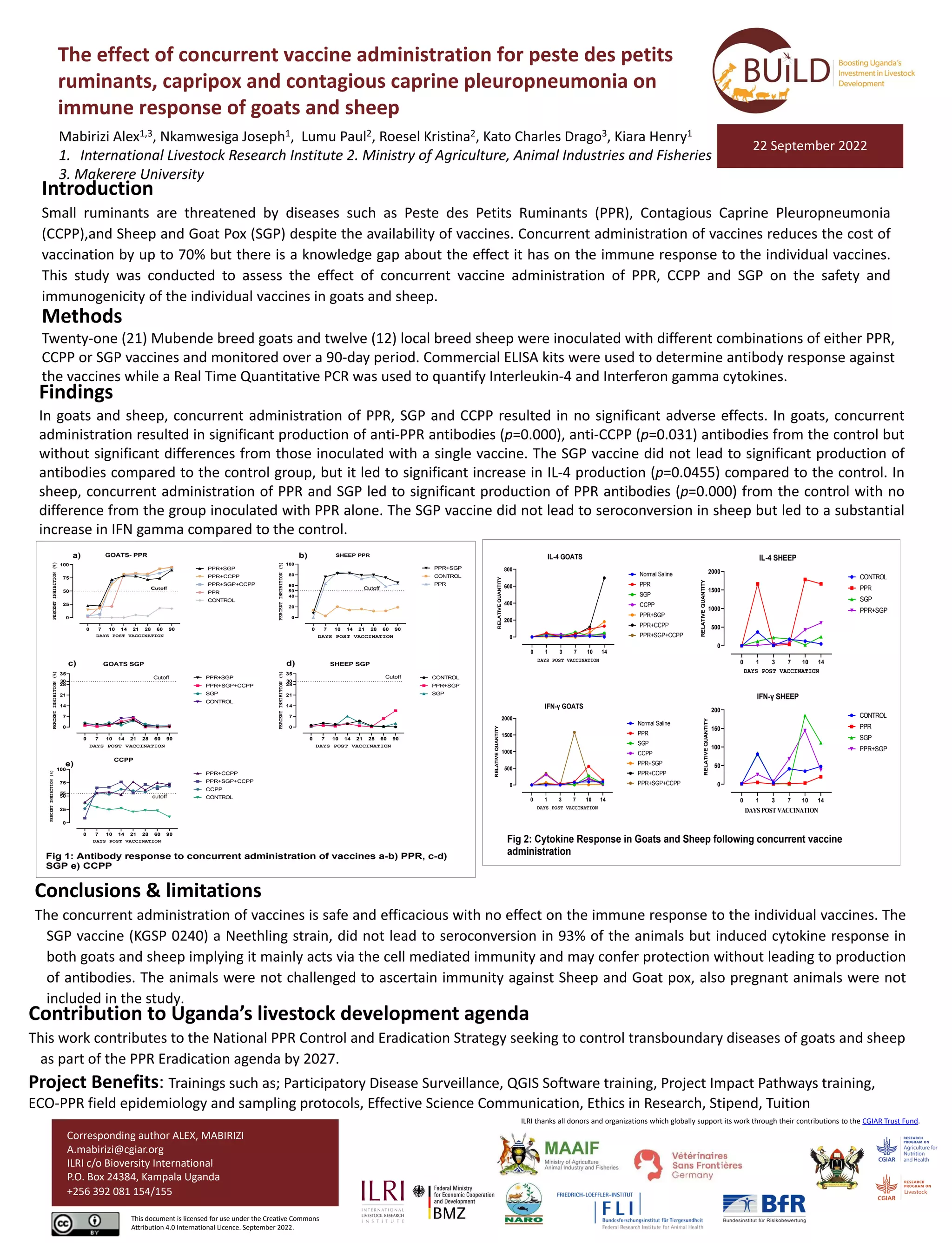 The effect of concurrent vaccine administration for peste des petits ruminants, capripox and ...
