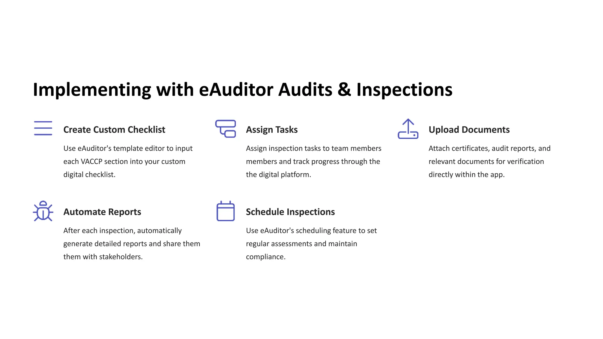 VACCP Checklist with eAuditor Audits & Inspections | PDF