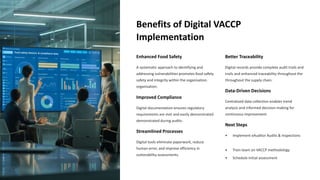 VACCP Checklist with eAuditor Audits & Inspections | PDF