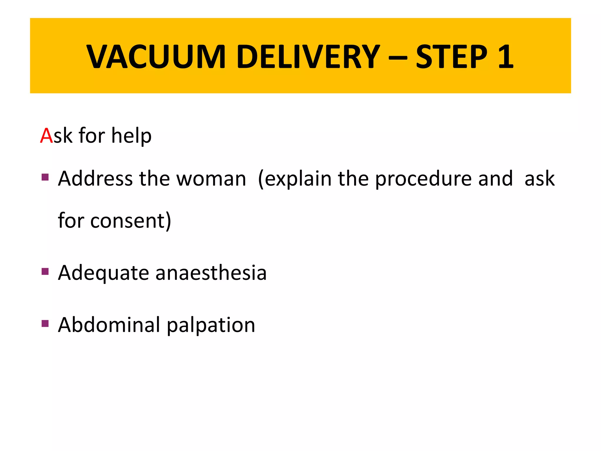 VACCUM ASSISTED DELIVERY | PPT