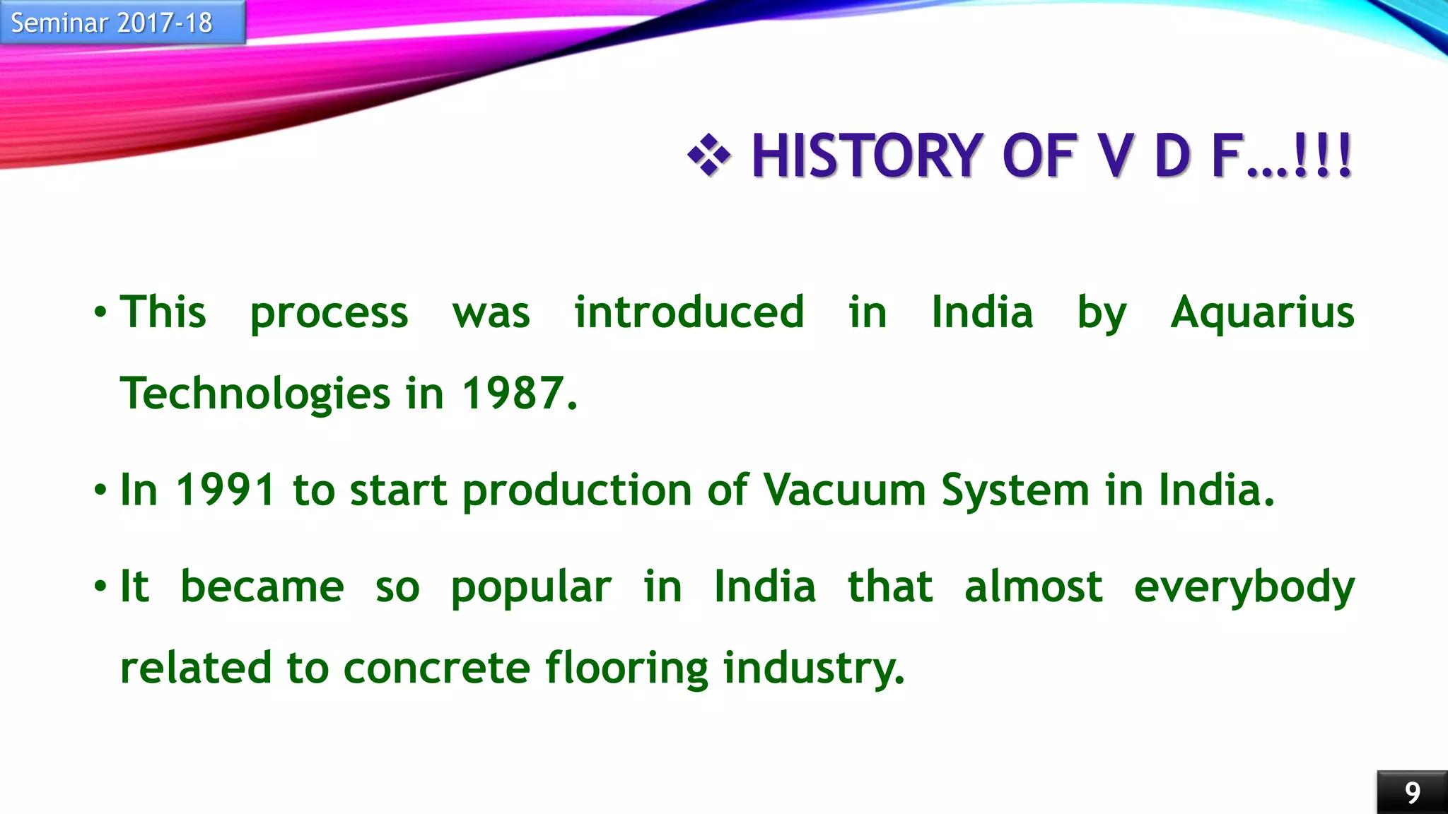 VACUUM DEWATERED FLOORING ( V D F ) | PPTX