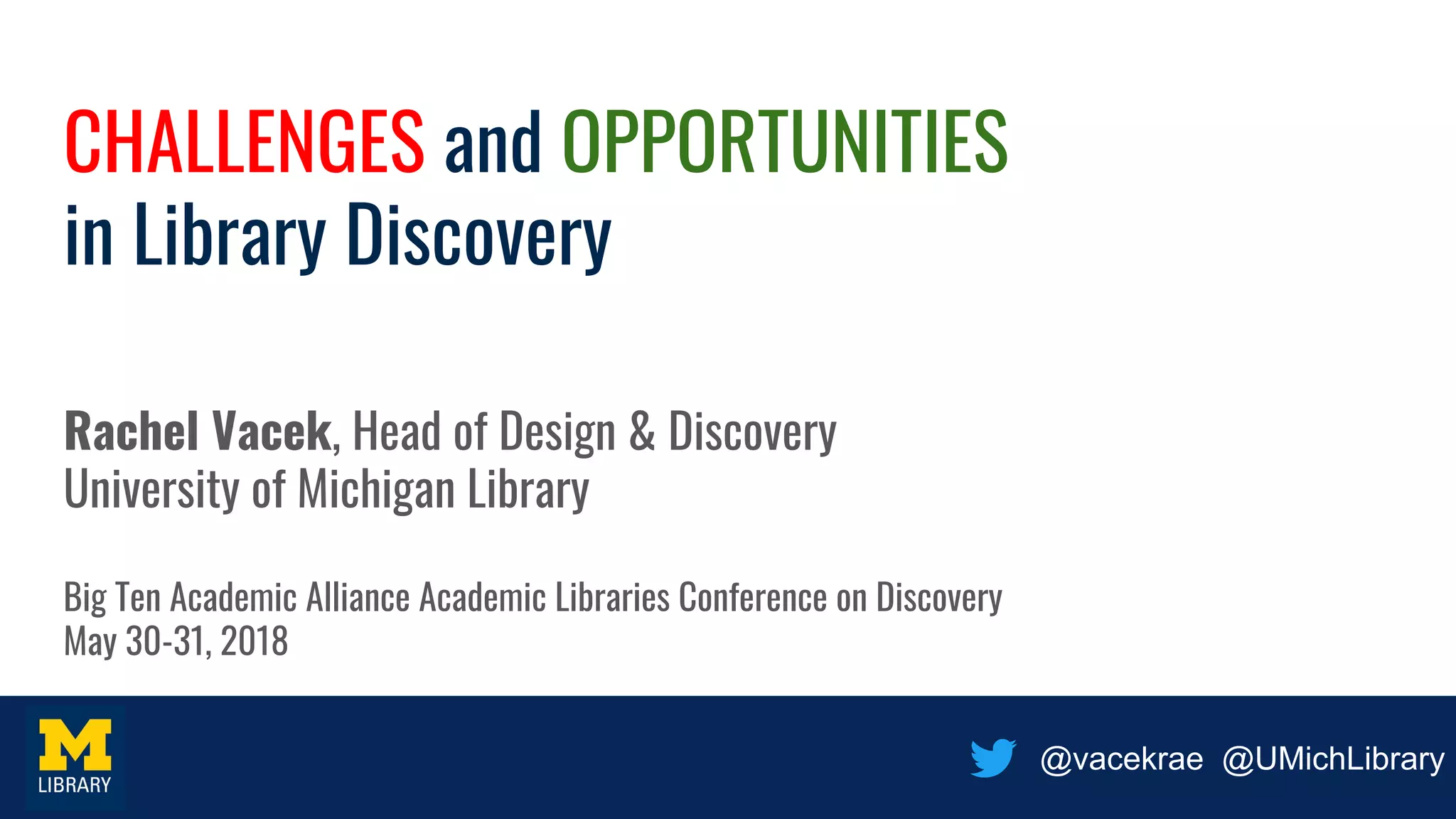 Challenges and Opportunities in Library Discovery | PDF