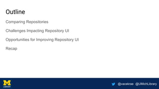 Challenges & Opportunities in Customizing Library IR User Interfaces | PPT