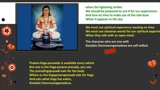Vachanas in english | PPTX | Hinduism | Religion & Spirituality