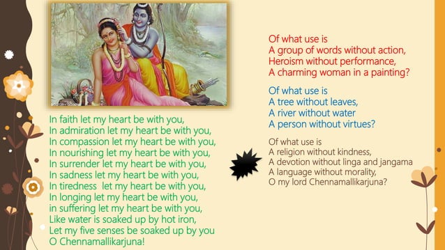 Vachanas in english | PPTX | Hinduism | Religion & Spirituality