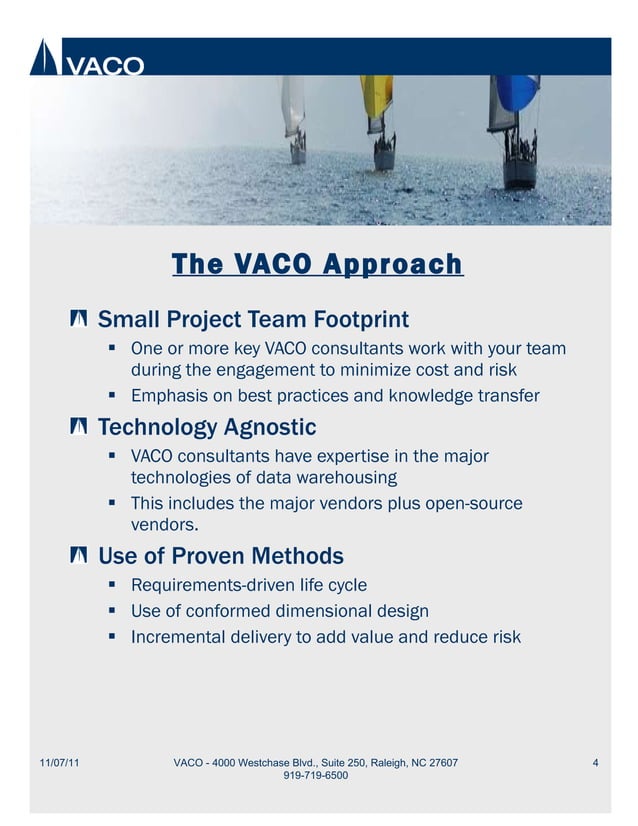 Vaco\'s Data Warehouse & Business Intelligence Presentation | PDF