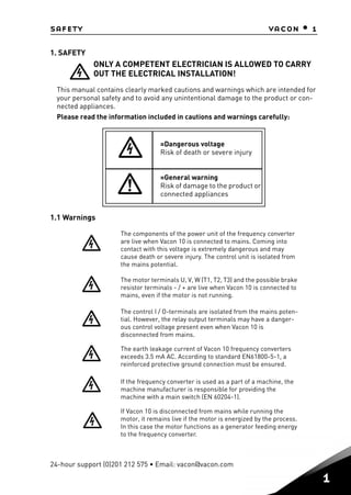 AC drives Vacon 10 | PDF