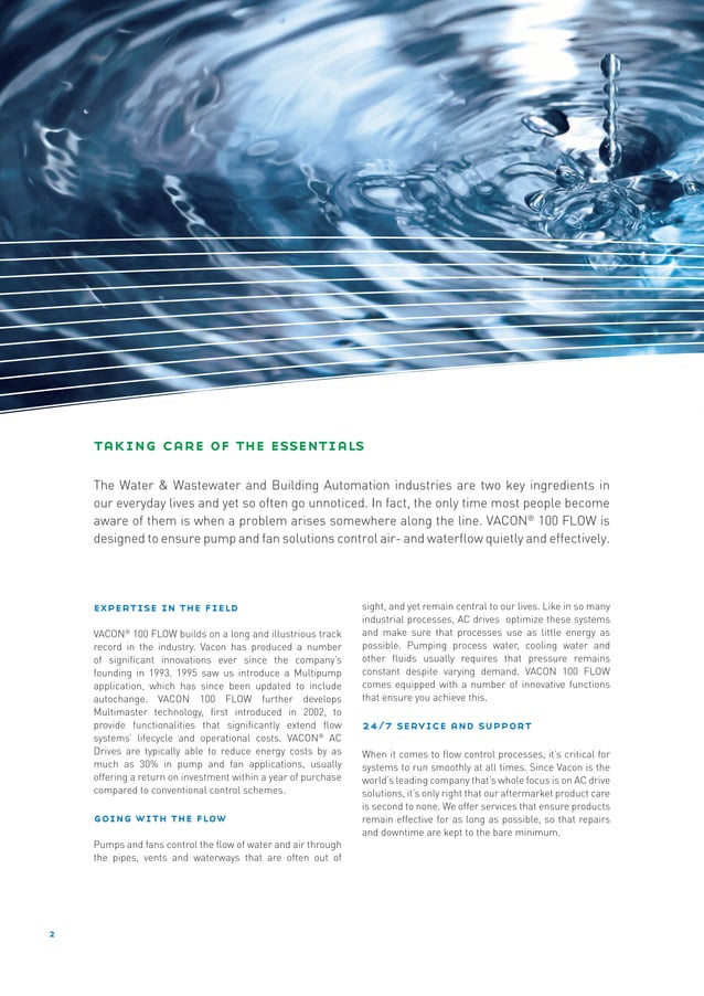 VACON 100 FLOW brochure | PDF