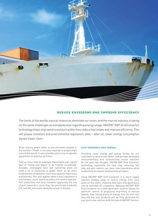 VACON NXP Grid Converter - Cleaner power for ports and ships | PDF
