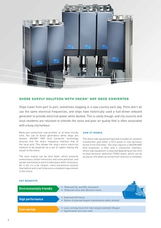 VACON NXP Grid Converter - Cleaner power for ports and ships | PDF